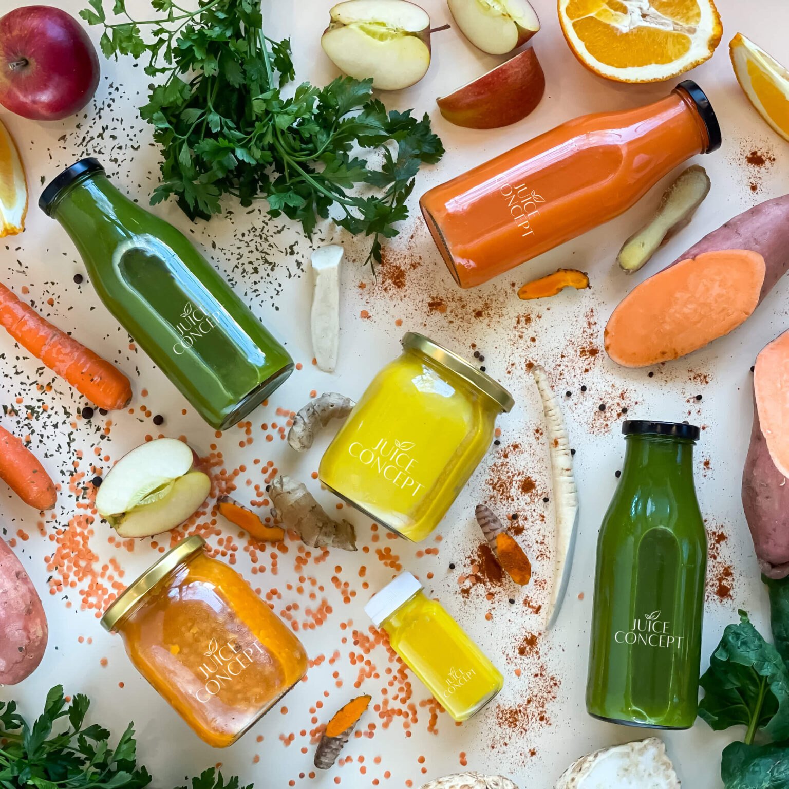 JUICE CONCEPT • Soki Cold Press • Gotowe detoksy sokowe